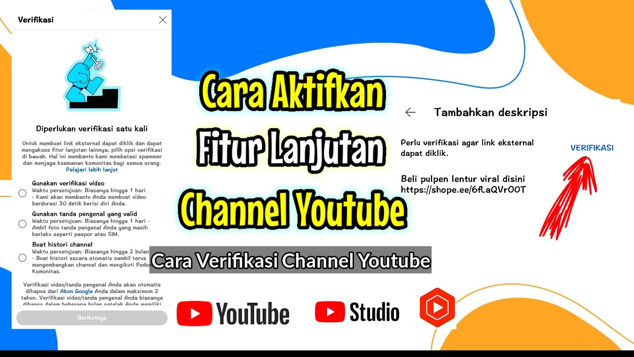 Cara Mengaktifkan Fitur Lanjutan Youtube | cara verifikasi akun youtube fitur lanjutan dengan ...