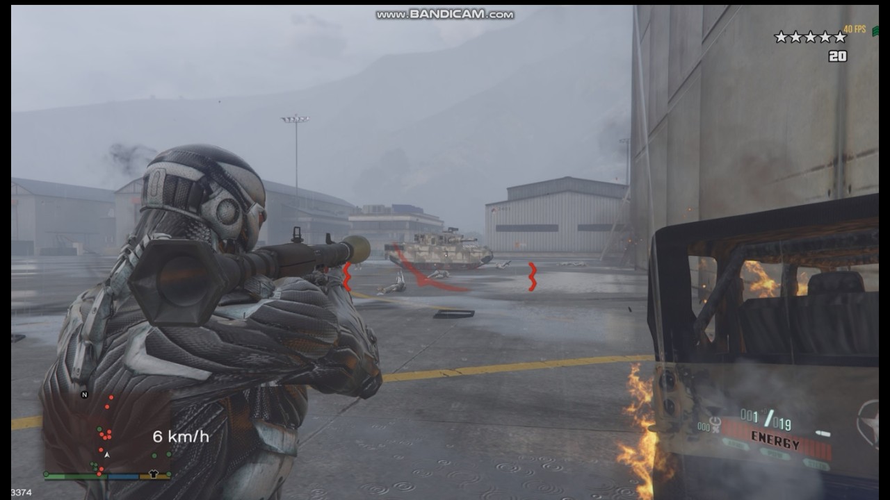 GTAV Crysis destroys military base - YouTube