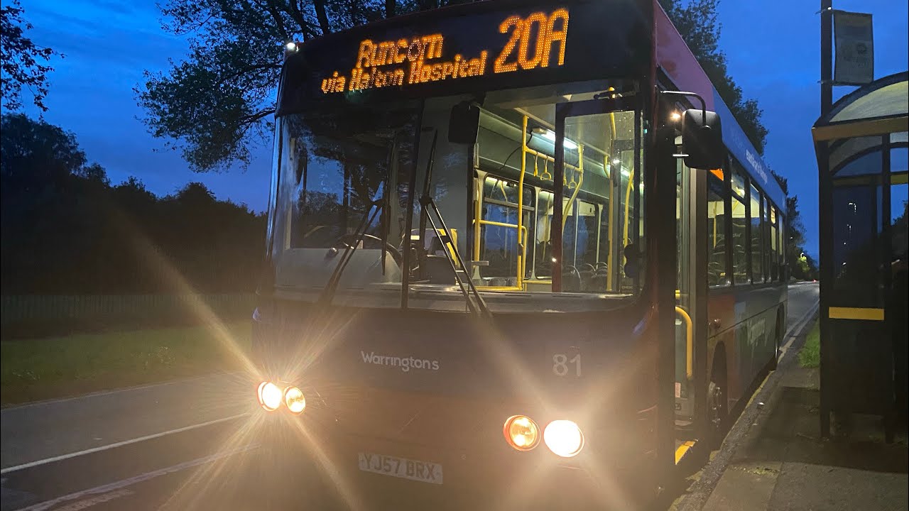 Warringtons own buses: 81 Wright Cadet (YJ57 BRX) Route 20A - YouTube