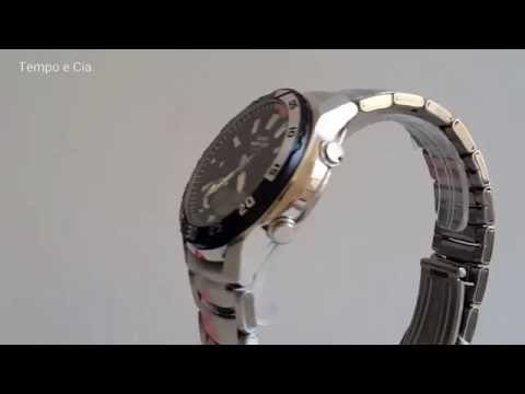 Relógio Casio Masculino Aço Analógico e Digital Marine Gear AMW-710D-1AVDF Fases da Lua