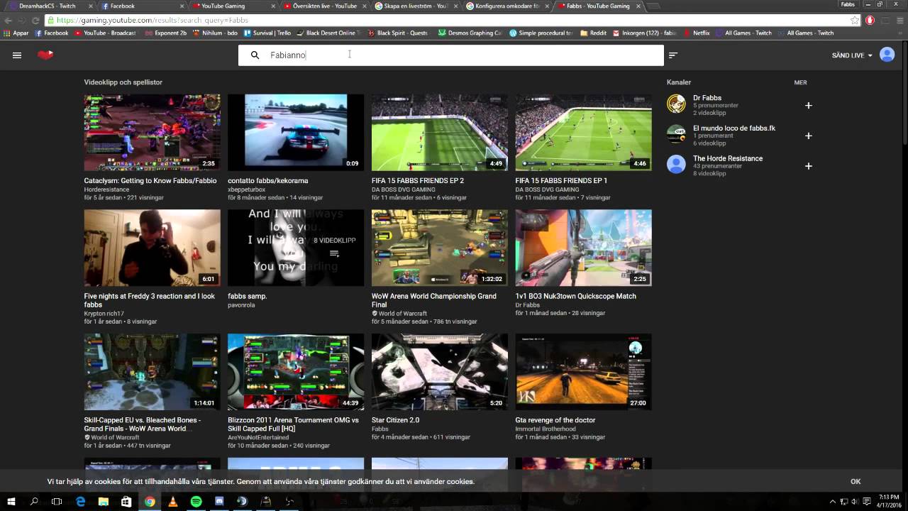 Liveström från Fabbs - YouTube