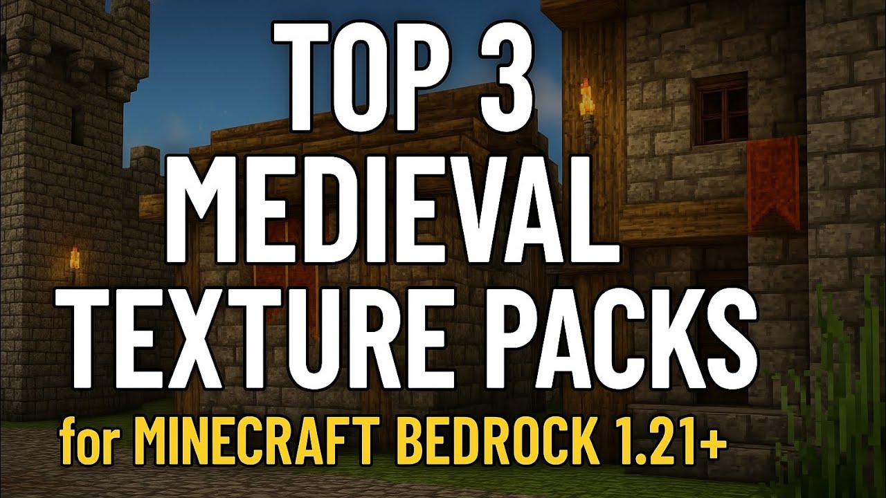 ⚔️ Top 3 Medieval Texture Packs for Minecraft Bedrock 1.21+ (Low-end ...