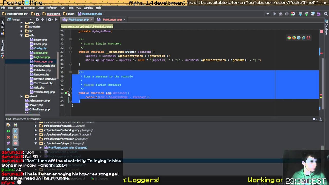 Alpha_1.4 development | Implementing Logger (part 2) - YouTube