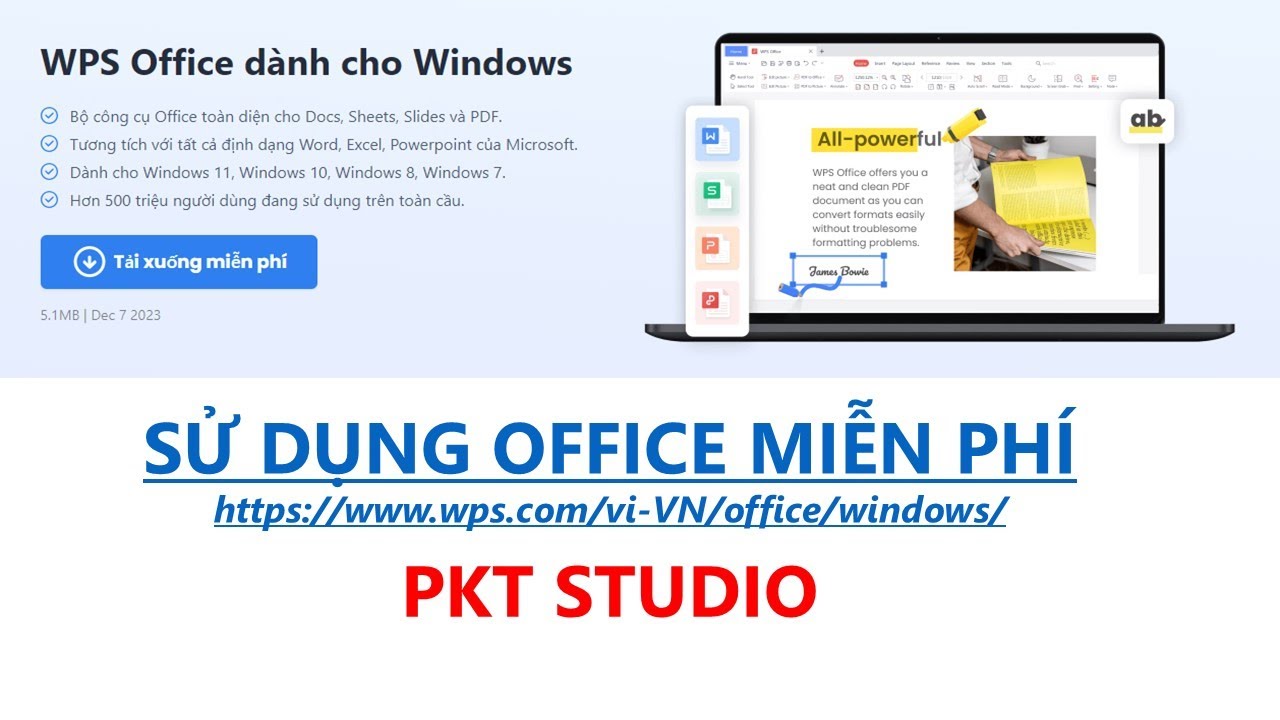 Hướng dẫn cài đặt WPS Office miễn phí dành cho Windows | PKT Studio ...
