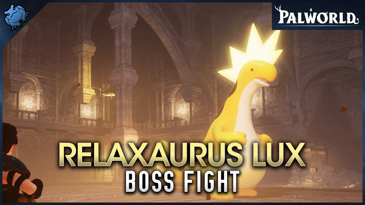 Palworld - Relaxaurus Lux Boss Fight - YouTube