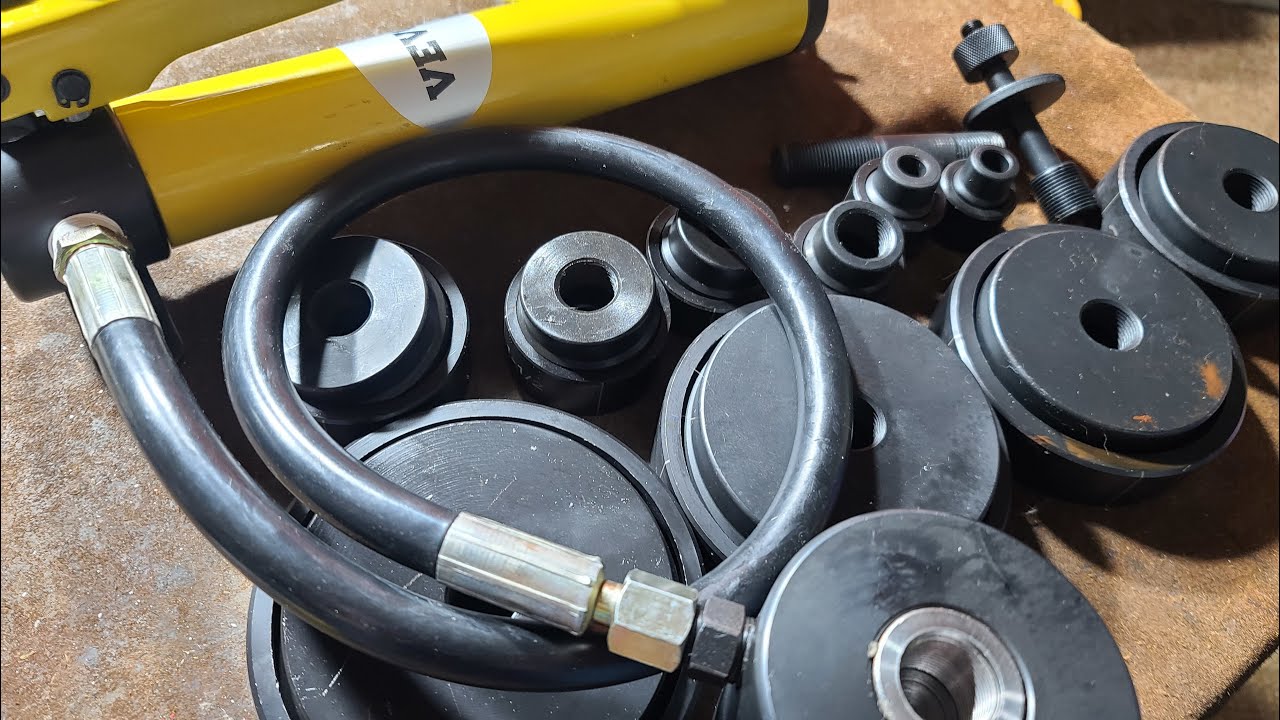 Vevor 15-Ton 1/2" To 4" Hydraulic KnockOut Punch Set Review - YouTube