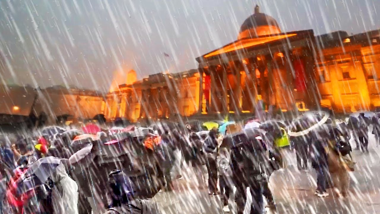 The doomsday storm has hit the capital of England! Part of London ...