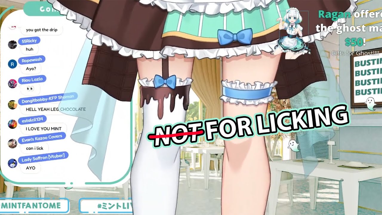 Mint's thighs are back and better than ever 【Maid Mint Fantome】 - YouTube