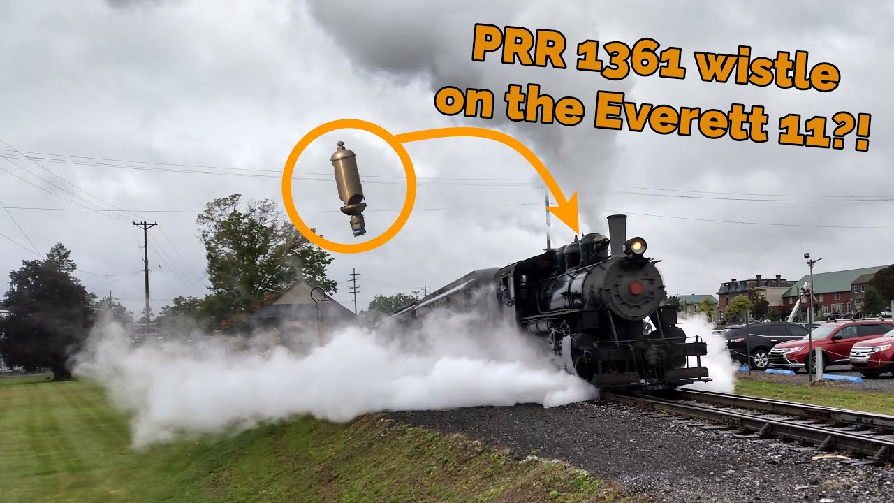 PRR 1361 Whistle on the Everett 11? - YouTube