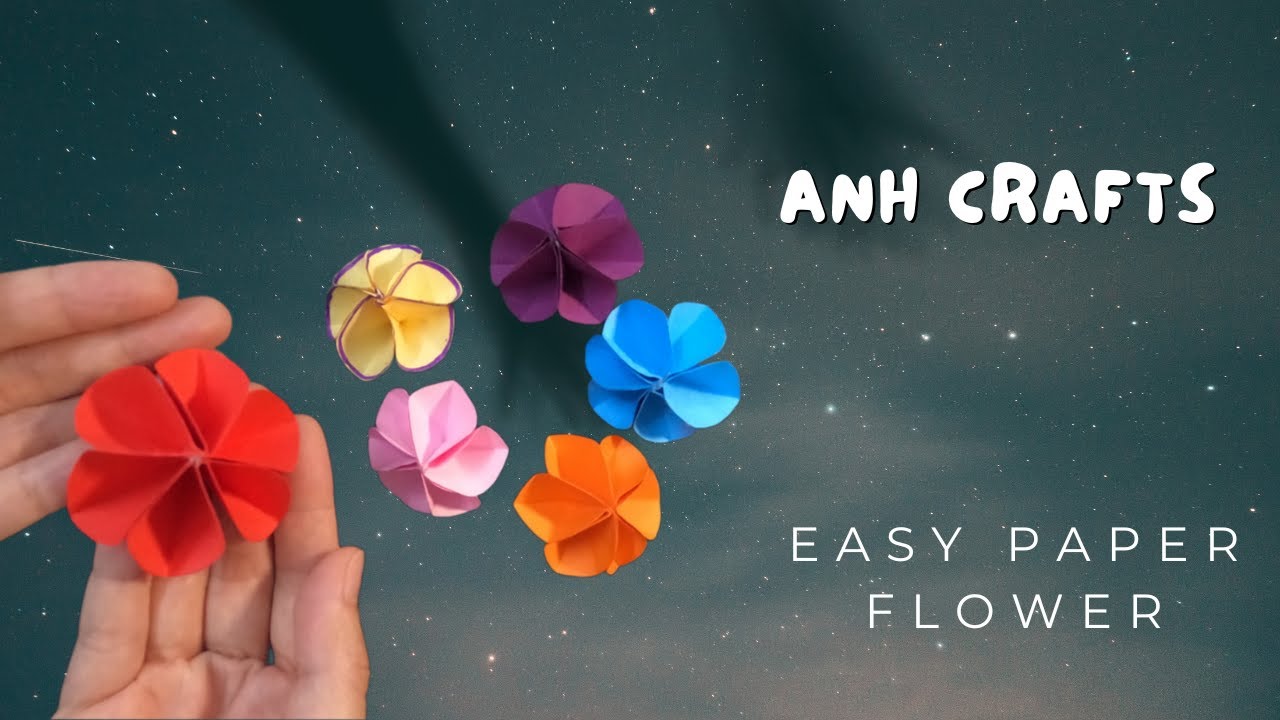 Gấp hoa origami chỉ 3 phút 🌸 Gấp hoa bằng giấy xinh xắn. Cách Gấp Hoa ...