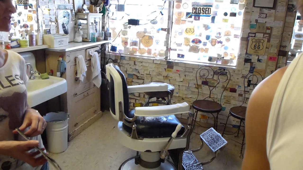 un barbier route 66. Voyage USA road trip Californie Nevada - YouTube