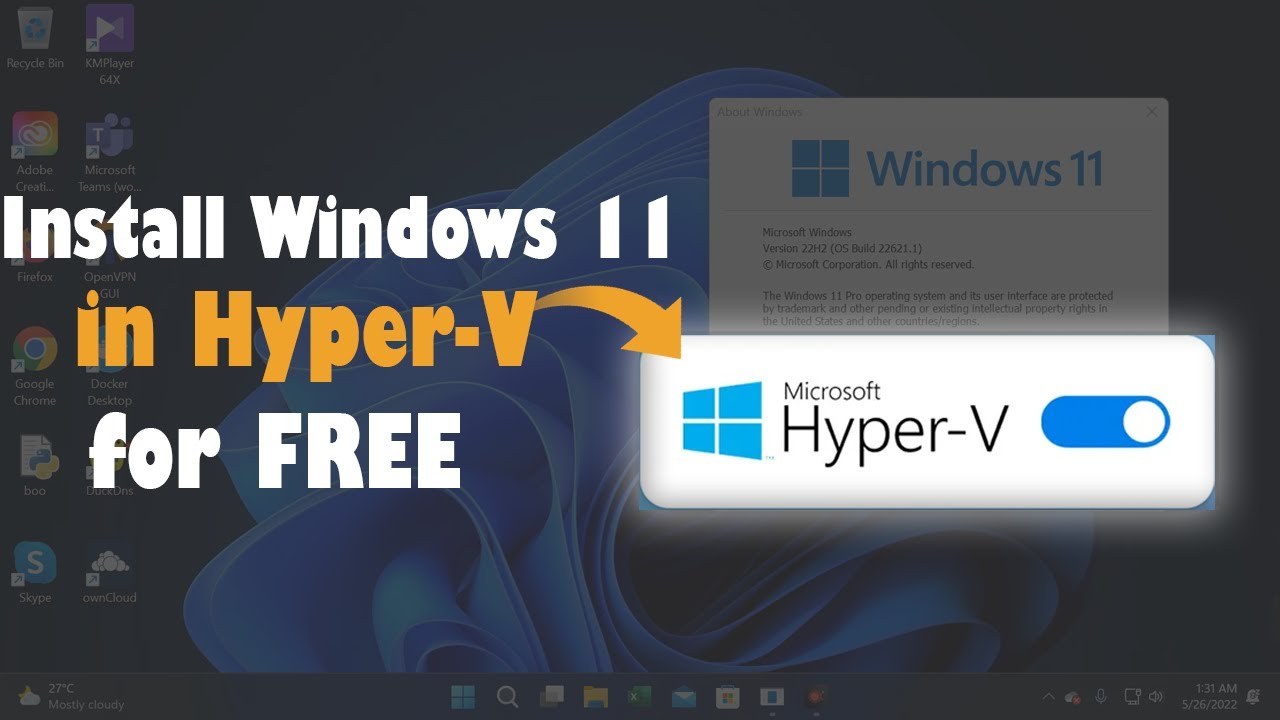 Hướng dẫn cài đặt Windows 11 trong Hyper V - YouTube