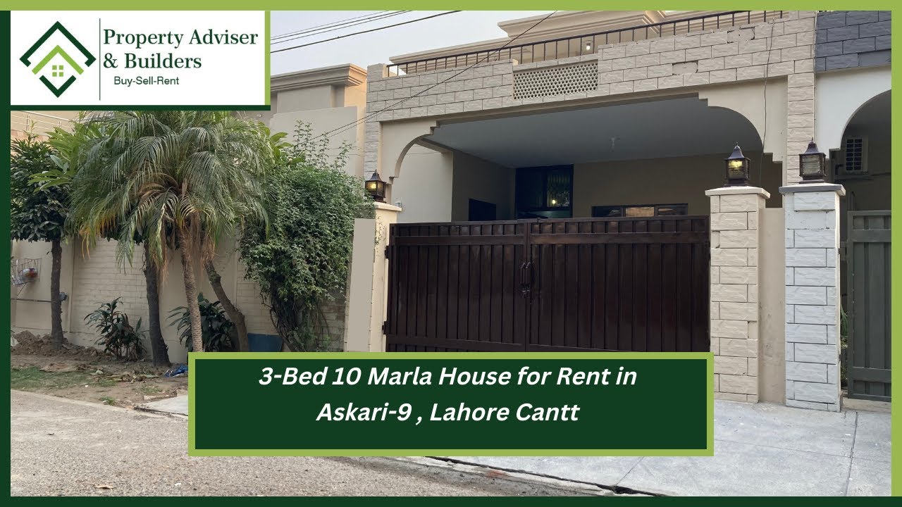 3-Bed 10 Marla House for Rent in Askari-9 Lahore Cantt ...