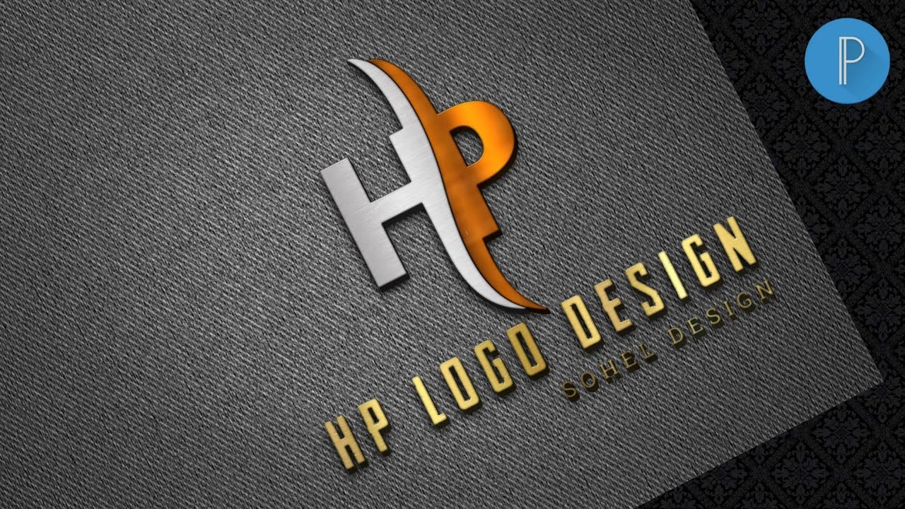HP style logo design tutorial in Pixellab/professional Logo make ...
