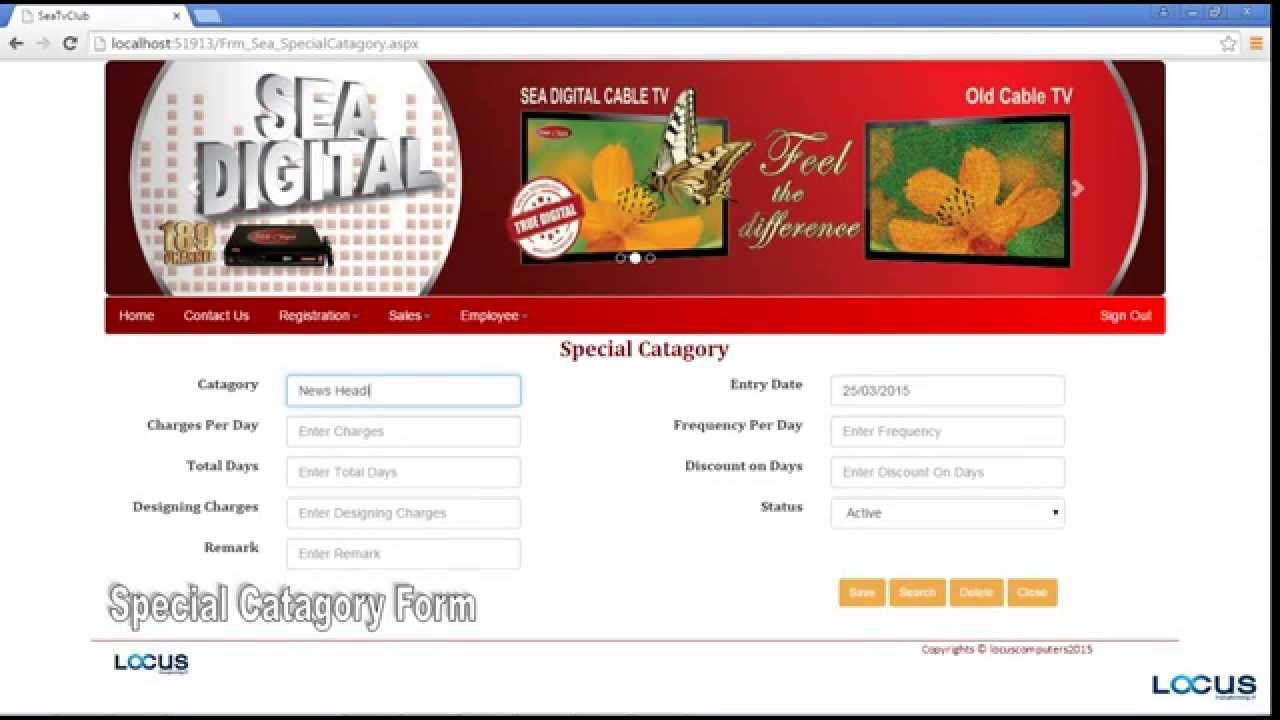 Locus ERP for Sea TV Demo - YouTube
