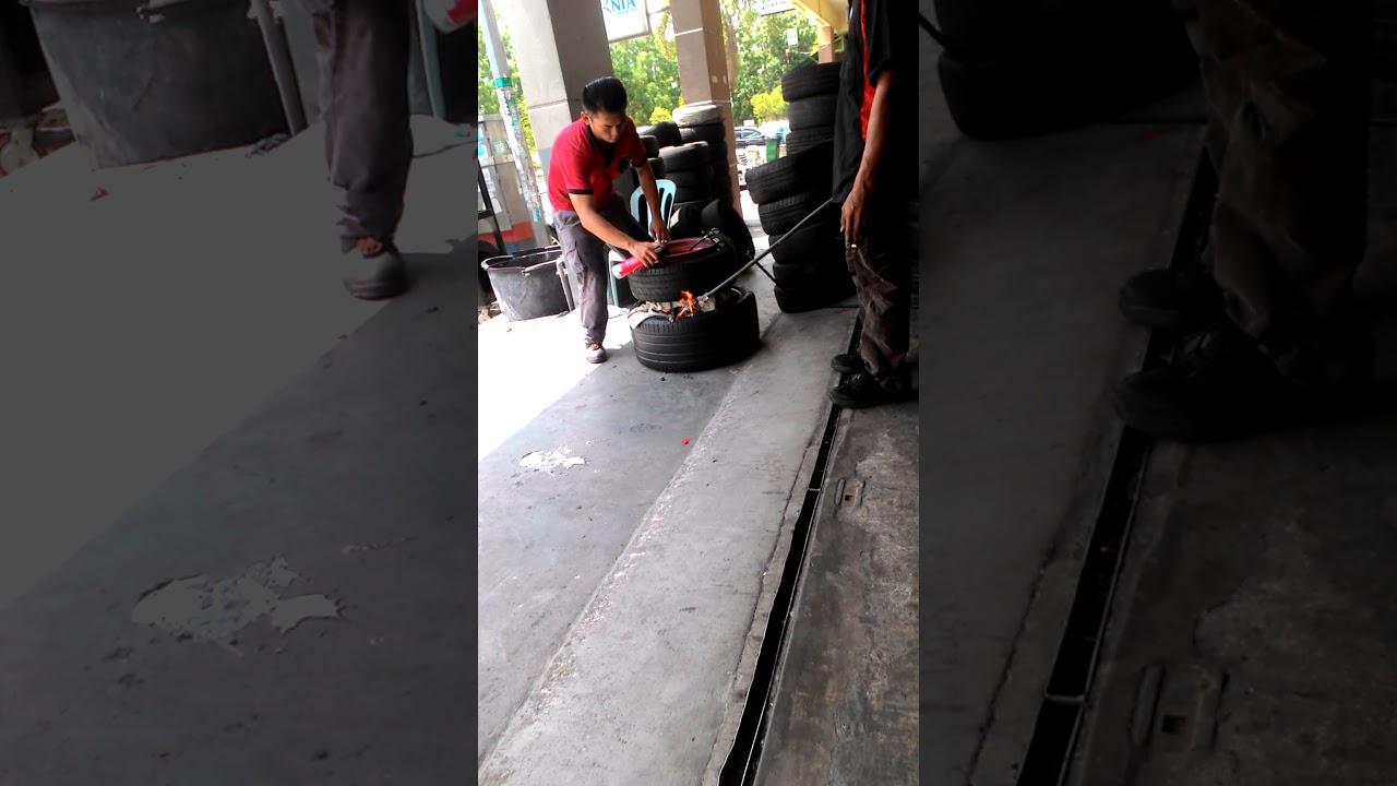 Cara pasang tayar rota - YouTube