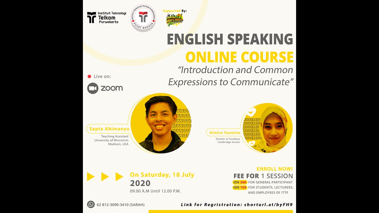 English Speaking Online Course #1 - Introduction and common expressions ...