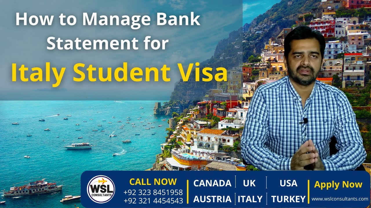 Italy Student Visa | How to Manage Bank Statement for Italy Visa from ...