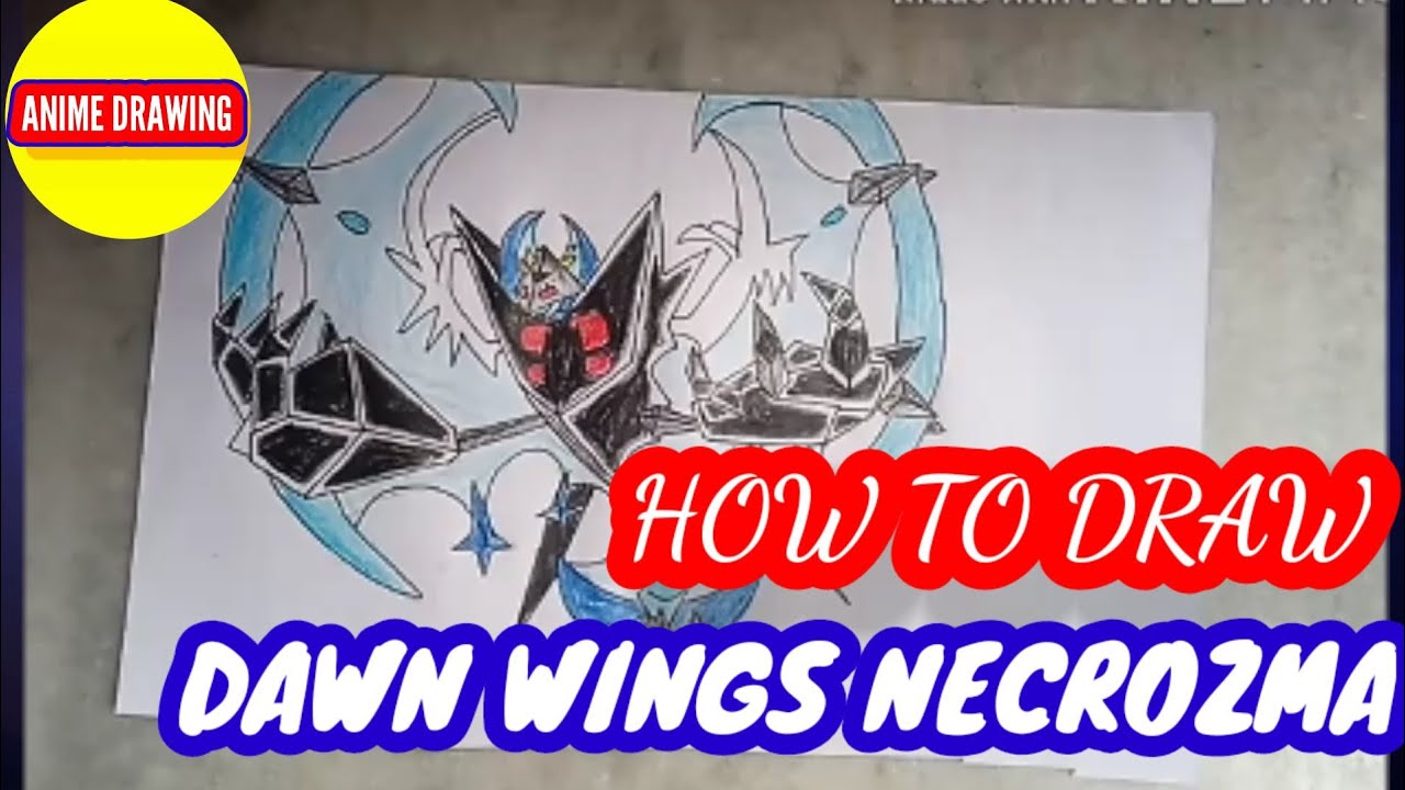 HOW TO DRAW DAWN WINGS NECROZMA FROM POKEMON | ANIME DRAWING - YouTube