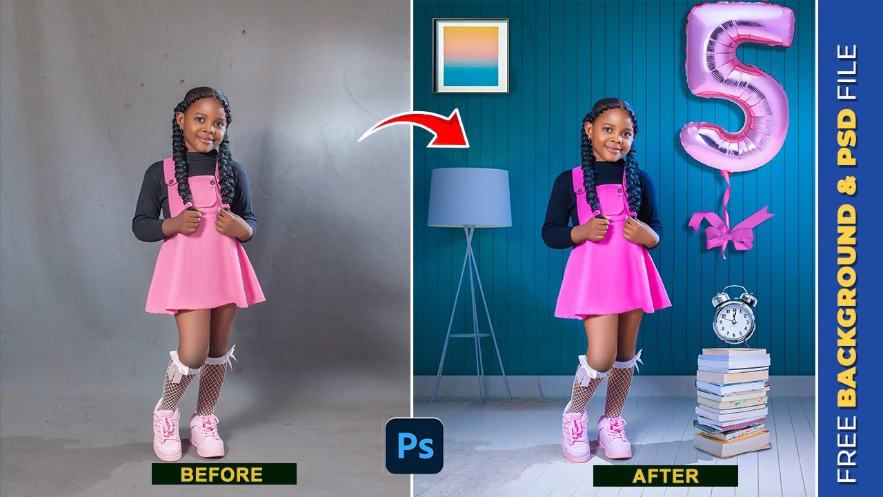 How to Change & Manipulate a Birthday Photo Shot in Photoshop - Free ...