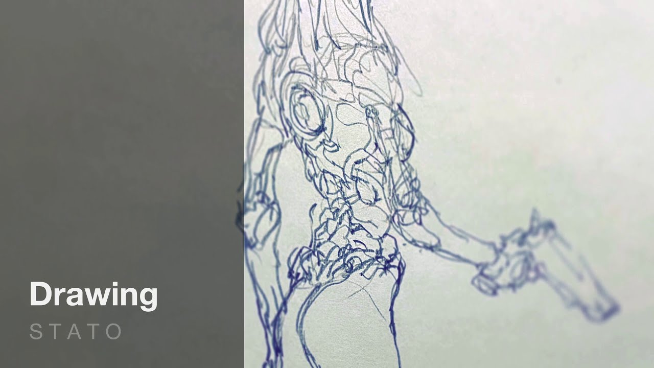 캐릭터 스케치-CUT - 31 [STATO/스타토 드로잉 작업과정 영상]_sketch,pencil,drawing - YouTube