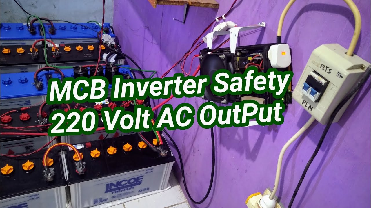 Inverter Safety Output MCB || solar panel surya PLTS 24 Volt - YouTube