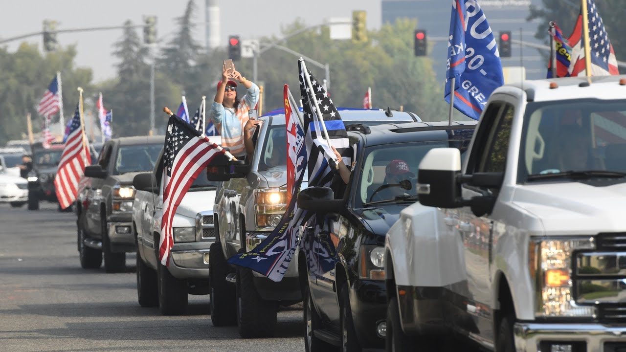 Hundreds turn out for the Trump 2020 Vehicle Parade - YouTube
