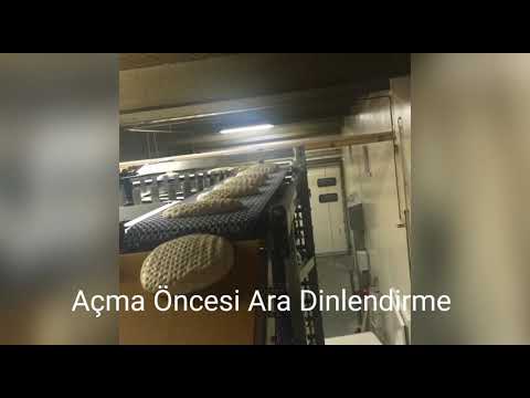 Türk ekmeği üretim hattı. Turkish bread production line. Spiral dinlendirme. Spiral conveyor