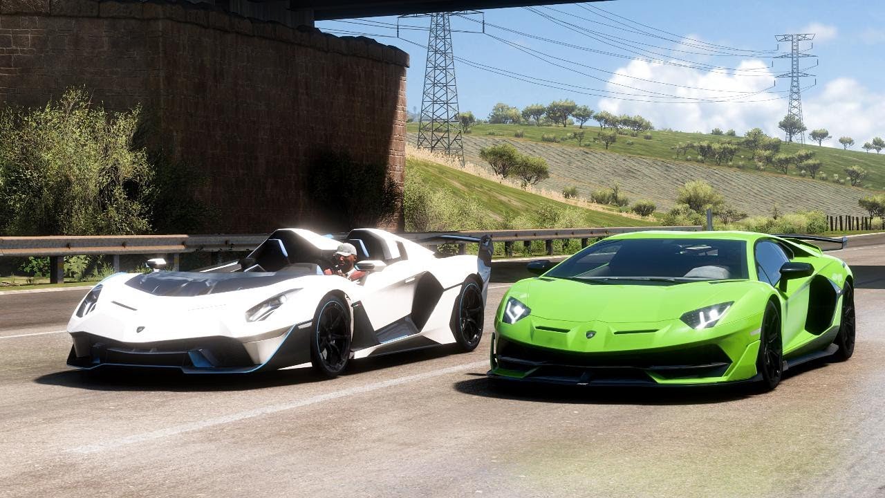 FH5 DRAG RACE! Lamborghini Aventador Svj Vs Lamborghini SC20 - YouTube