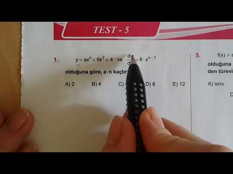 Karekök YKS(LYS) Matematik TÜREV Test-5 Çözümleri(Türev alma kuralları)