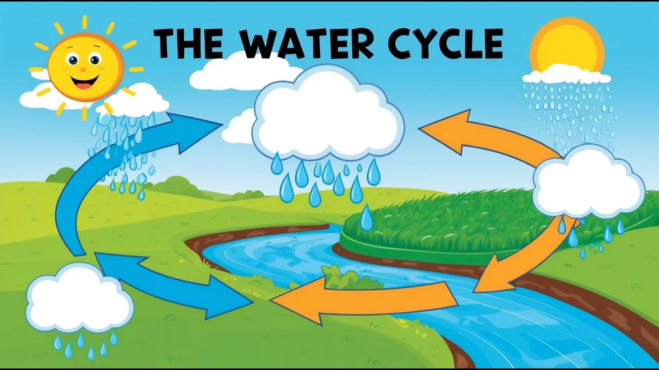 The Water Cycle Explained: From Raindrops to Rivers! 🌧️💧 - YouTube