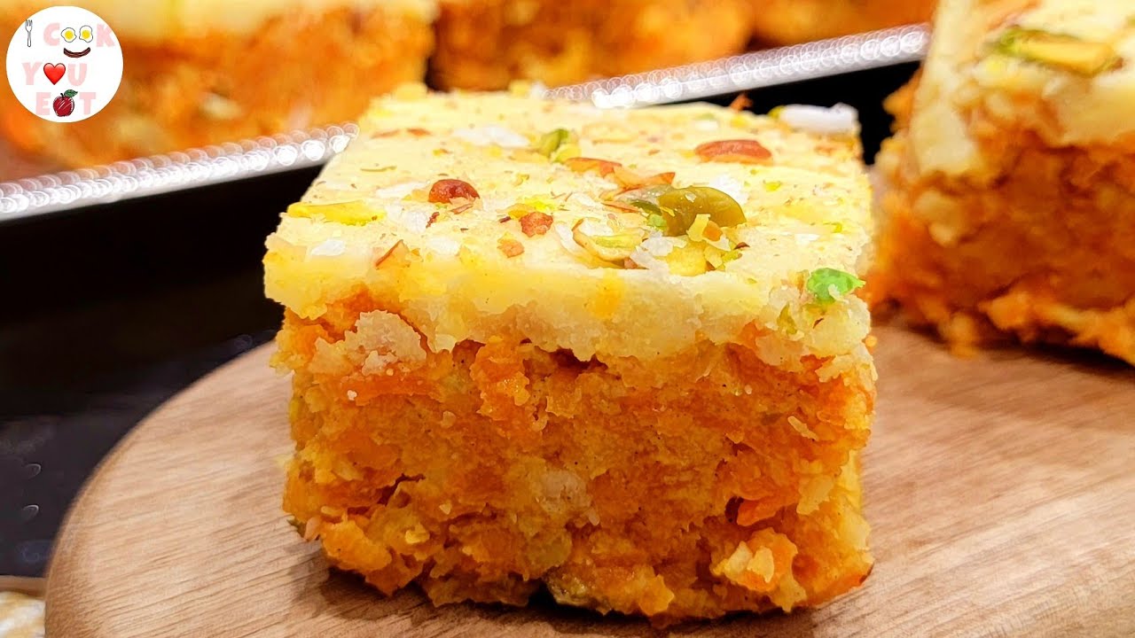 Carrot Barfi / Gajar Barfi Recipe By I Cook You Eat - YouTube