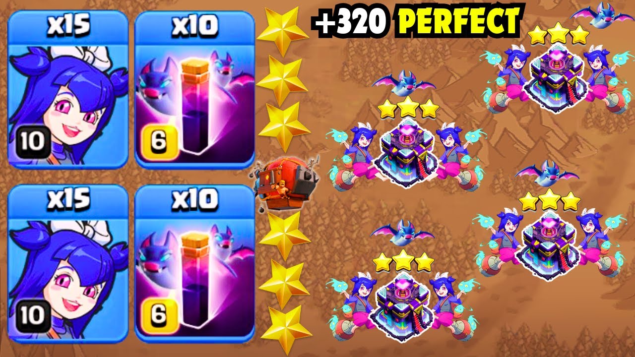 TH15 NEW ATTACK STRATEGY! 15 BROOM WITCH + 10 BAT SPELLS | BEST TH15 ...
