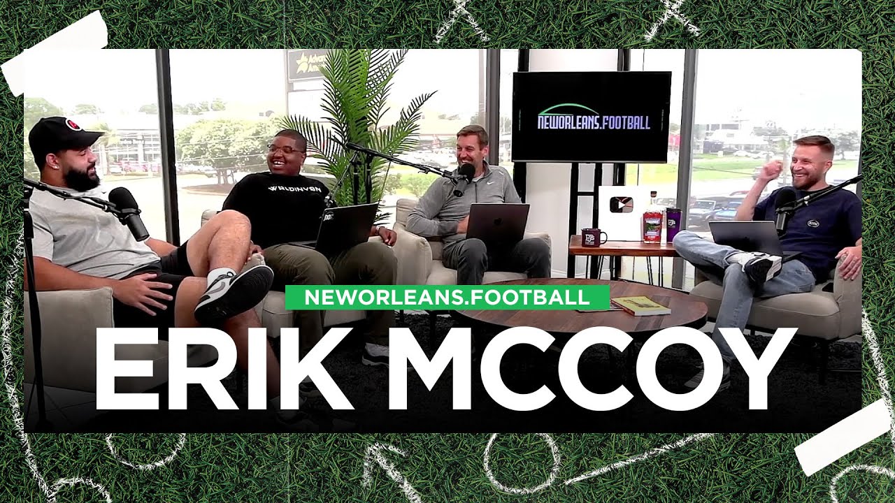 Erik McCoy breaks down the offensive line - YouTube