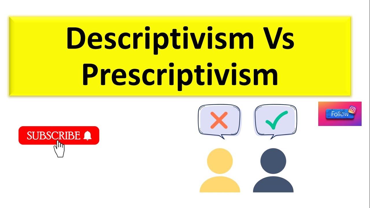 Difference between Prescriptivism and Descriptivism explained in Urdu ...
