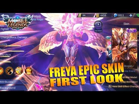 WAR ANGEL FREYA - Awesome Epic Skin First Look - Mobile Legends - YouTube