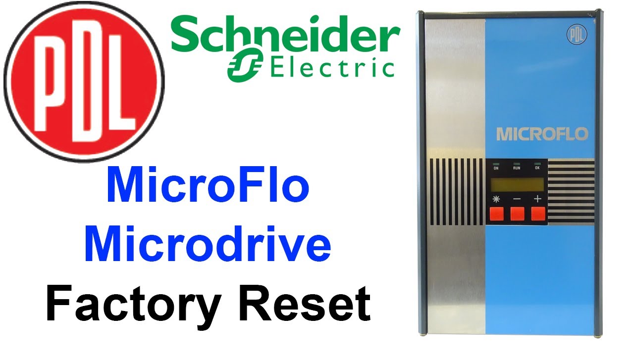 PDL Microflo Microdrive Factory reset (Drive/Inverter reset to default ...