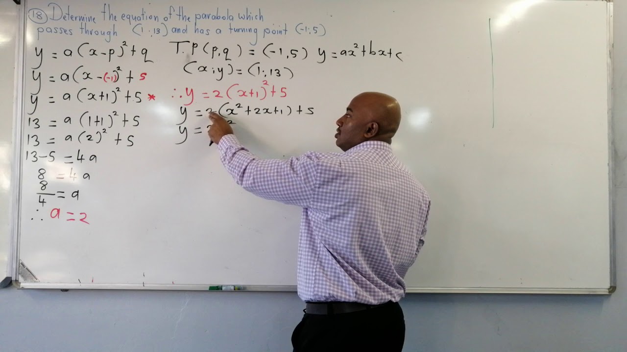 Parabola. Grade 12 work(1) - YouTube