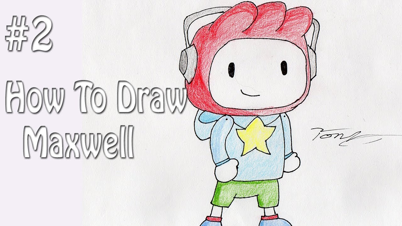 How To Draw Maxwell From Scribblenauts - YouTube