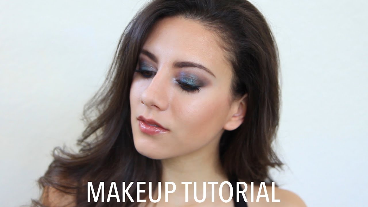 Iridescent Smokey Eye and Dewy Face Makeup Tutorial with Buxom Cosmetics - YouTube