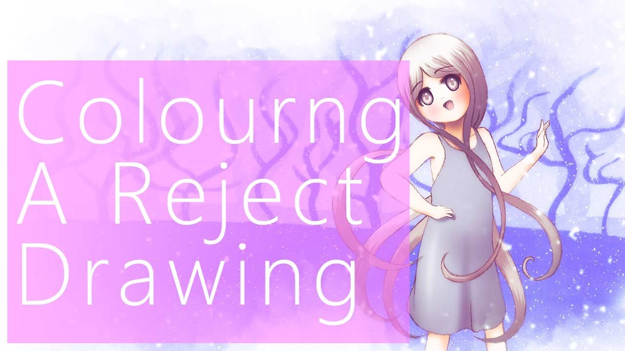 Colouring another reject drawing, time lapse of live stream - YouTube
