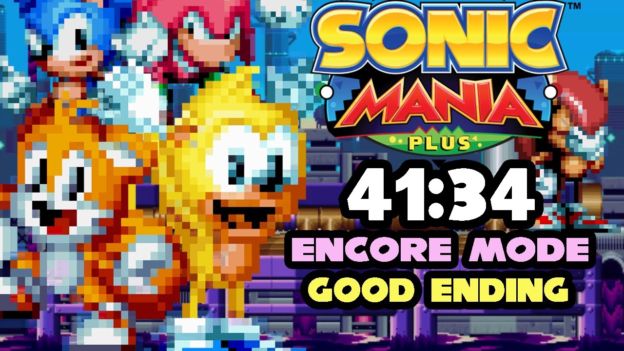 Sonic Mania Plus - Encore Mode Good Ending speedrun in 41:34 - YouTube