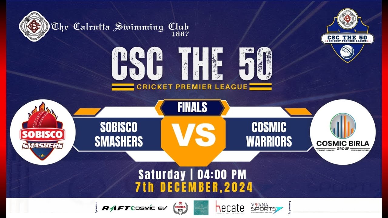 Final : Sobisco Smashers Vs Cosmic Warriors | CSC The 50 Cricket 2024 ...
