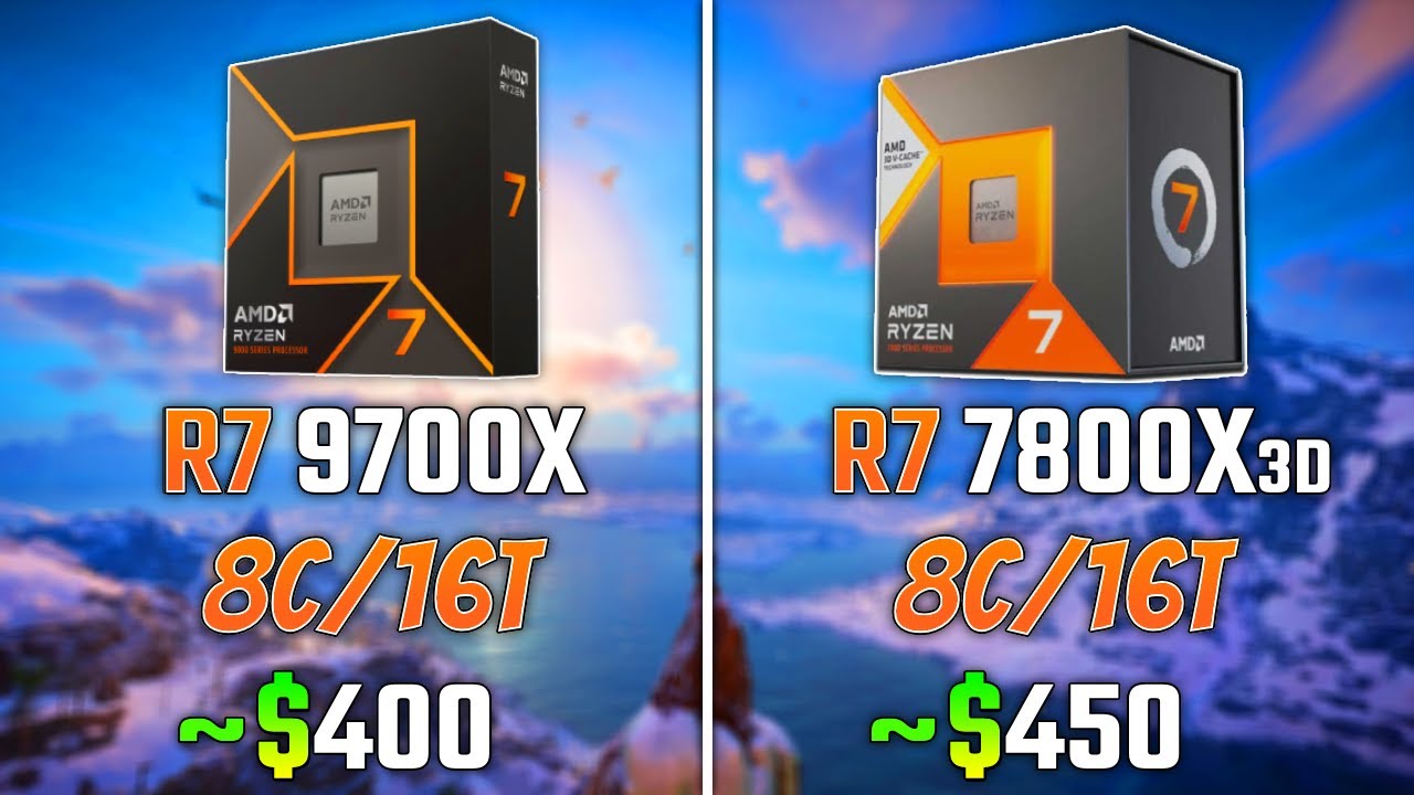 AMD RYZEN 7 9700X vs RYZEN 7 7800X3D | Test in 6 Games - YouTube