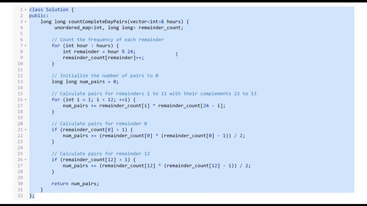 100301 Count Pairs That Form A Complete Day Ii Leetcode Weekly Contest Solution Leetcode