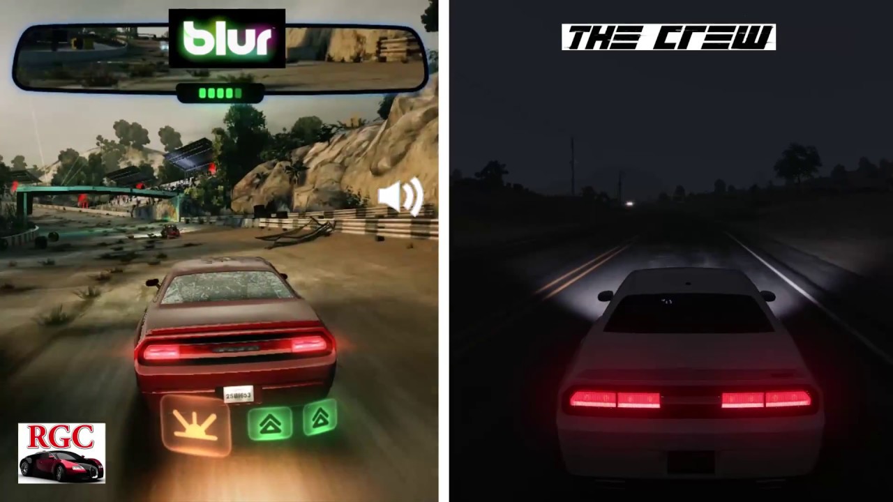 Blur vs The Crew - Dodge Challenger SRT8 Graphics & Sound Comparison ...