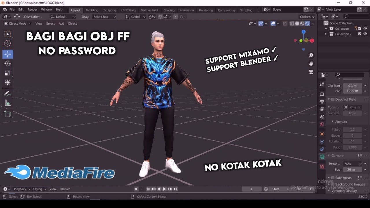 BAGI BAGI OBJ KARAKTER FF || 3D MODEL PRISMA 3D - YouTube