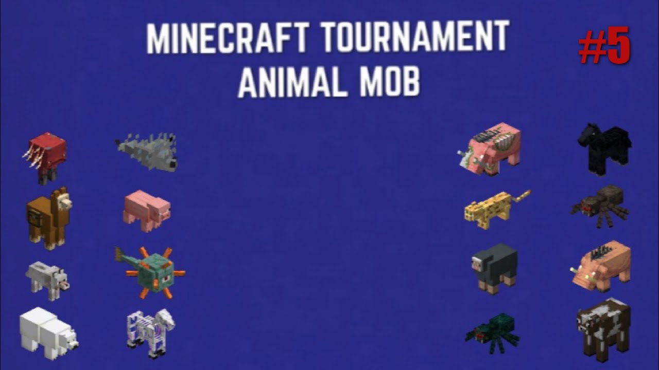 Minecraft Tournament (Animal Mob) Part 5 || Semifinal - YouTube