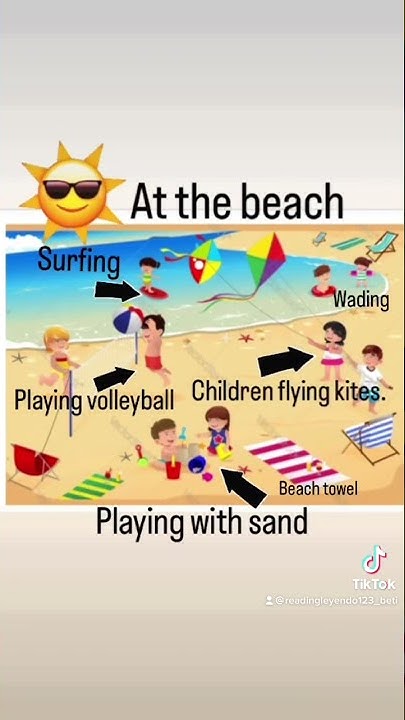 Learning English : describing things at the beach - YouTube