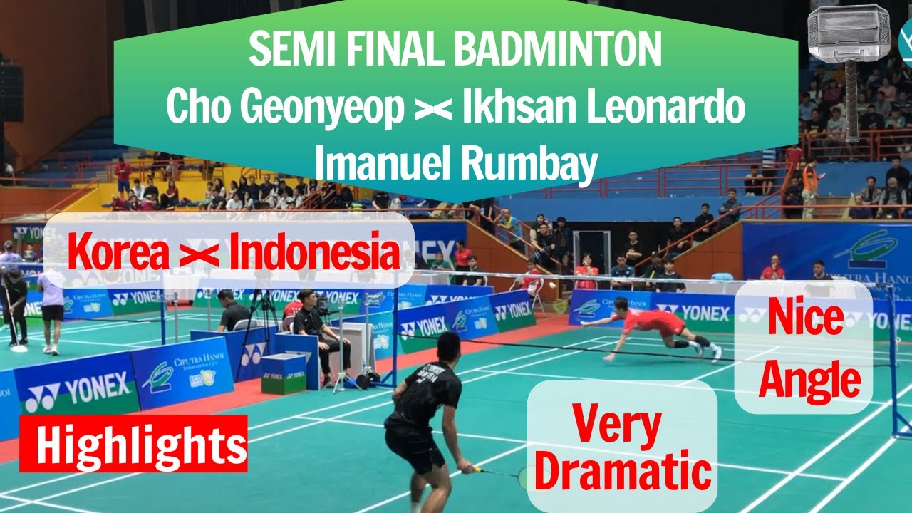 Semi Final Badminton Men's Singles Tournament 2024 | Badminton Nice ...